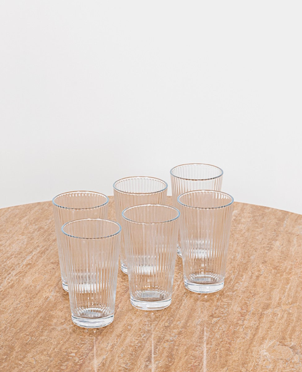 HIGH GLASS WITH LINES DESIGN (price per one) – Studio365